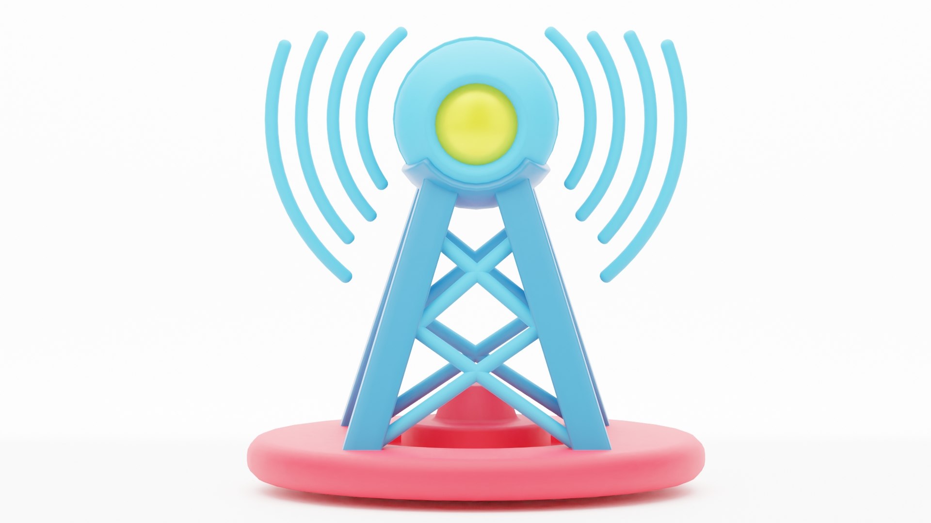 3D Communication Tower 3d Icon For Transmitting Network Signal Model - TurboSquid 2054766