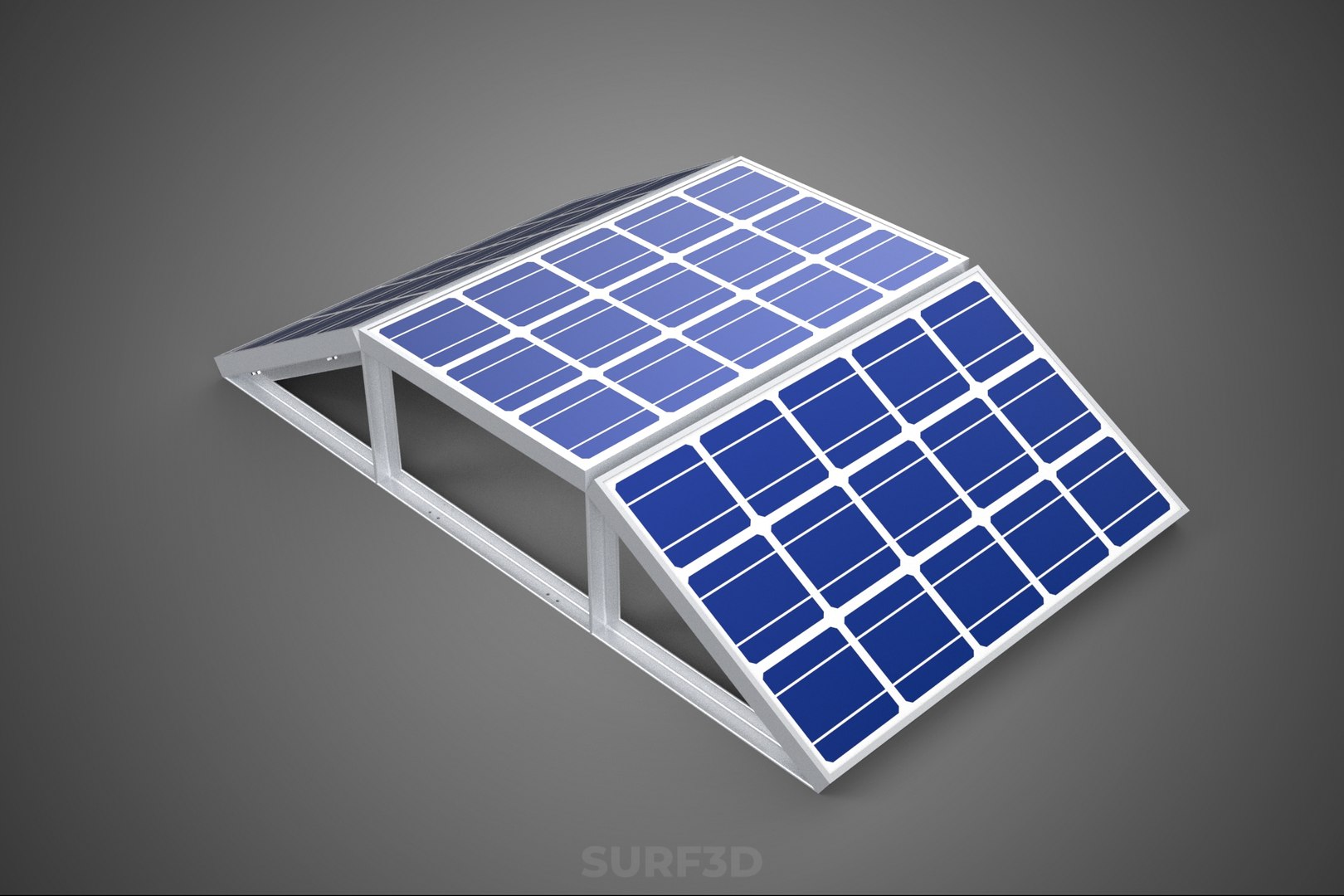 ROOF ARRAY SOLAR CELL PANEL MODULAR CONTROLLER CHARGE REGULATOR 3D ...