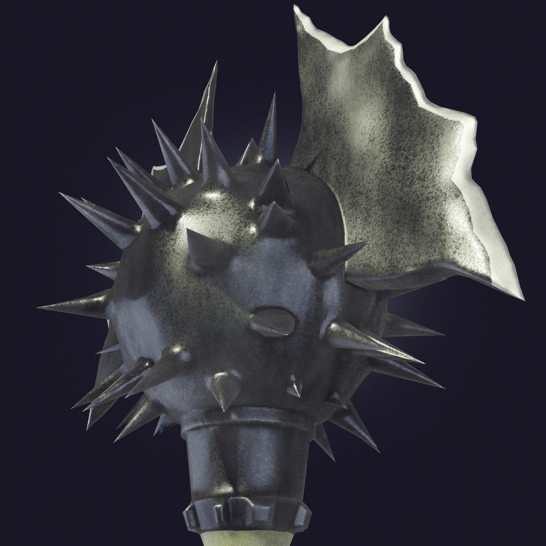 3D Stylized mace-axe PBR low-poly game ready model - TurboSquid 1780549