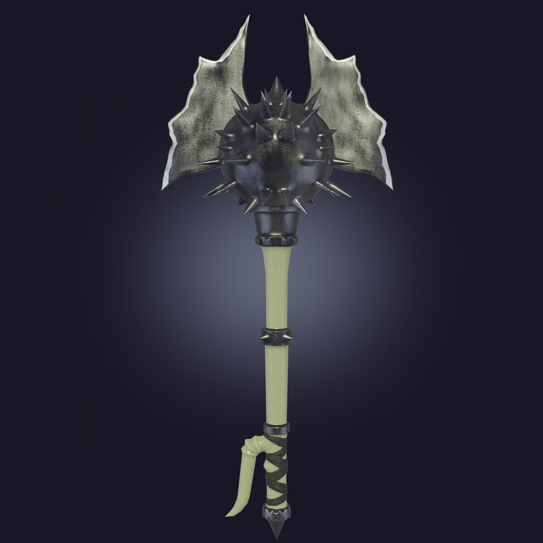 3D Stylized mace-axe PBR low-poly game ready model - TurboSquid 1780549