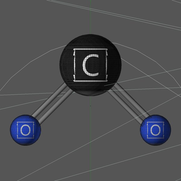 二氧化碳分子3D模型 - TurboSquid 1294314
