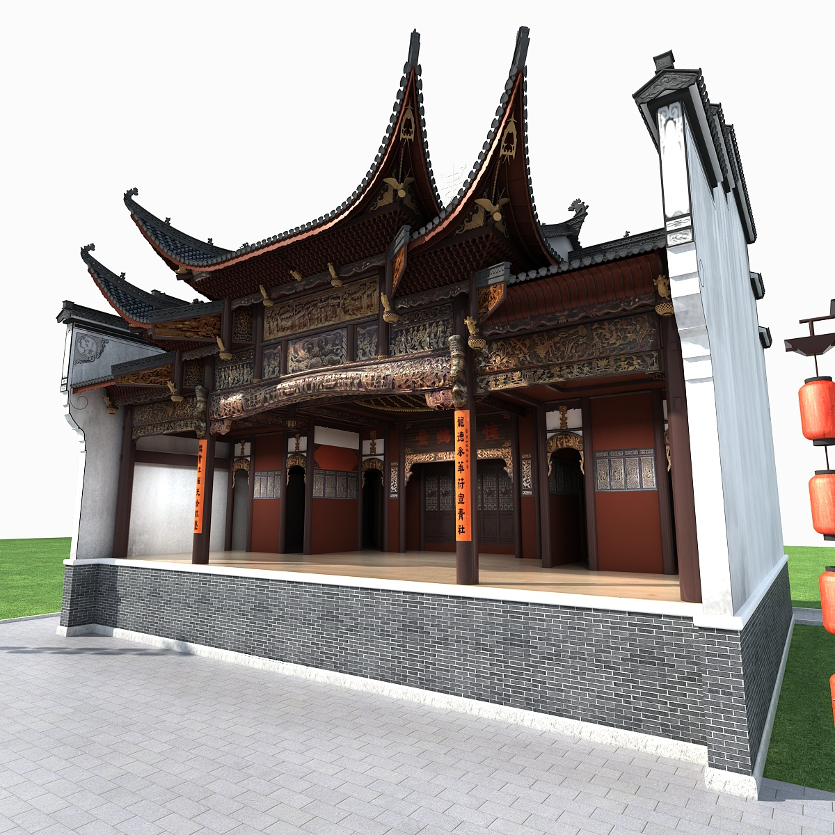 Stage ancient chinese 3D model - TurboSquid 1671462