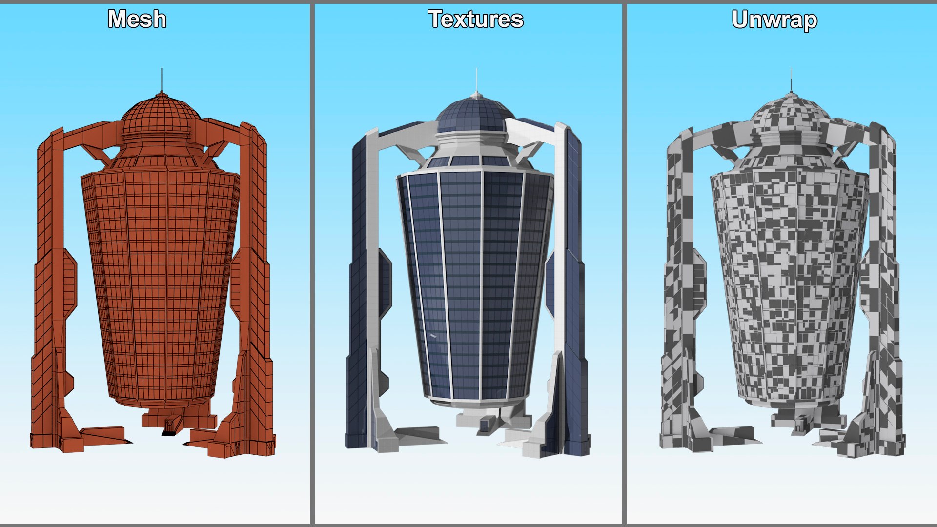 Futuristic Skyscrapers Collection 3 Model - TurboSquid 2346601