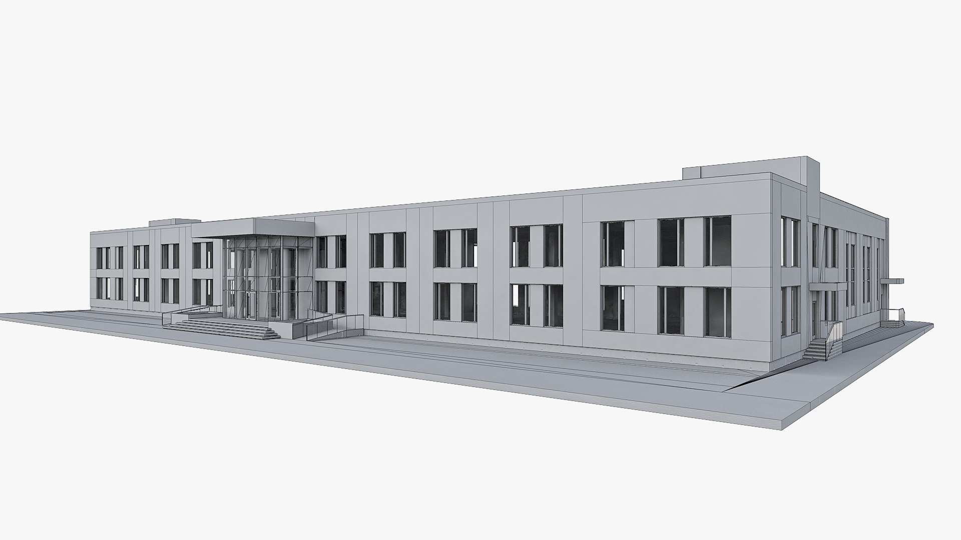 3D Administrative Town Hall Building - TurboSquid 1885303