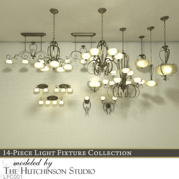 3d light fixtures lfc001 model