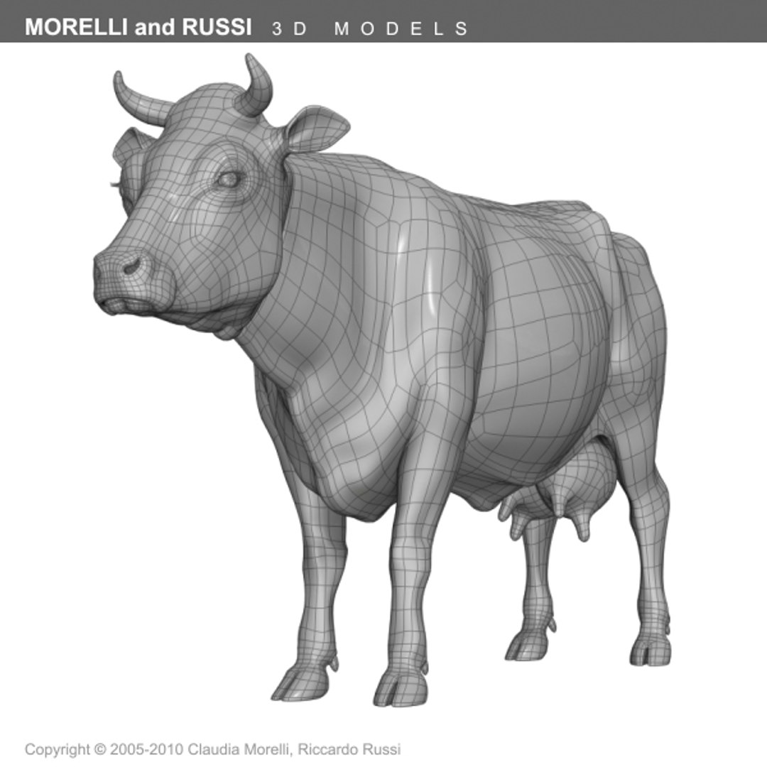 morelli cow 3d obj