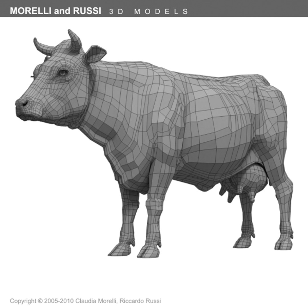 morelli cow 3d obj