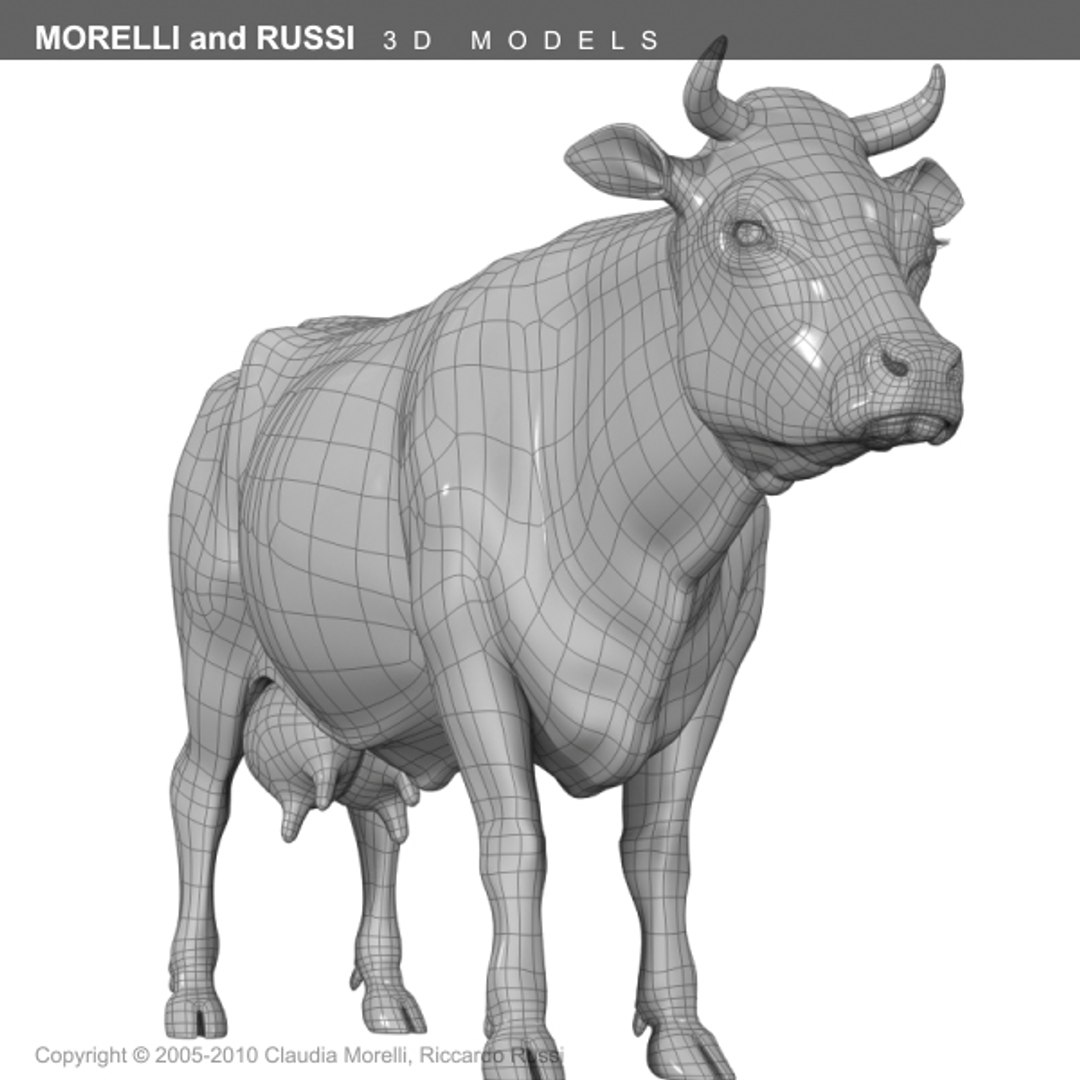 morelli cow 3d obj