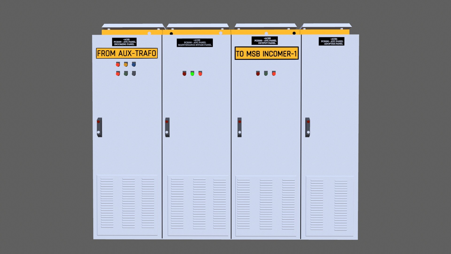 3D MSB INCOMER Panel Model - TurboSquid 2320446