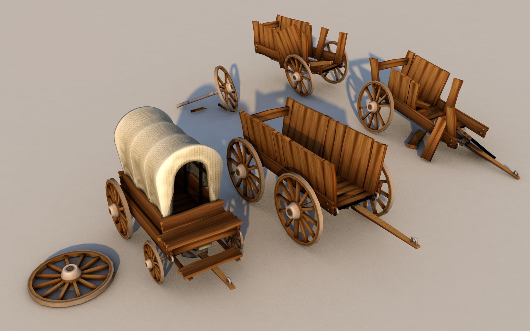 3D Model Medieval Cart - TurboSquid 1511577