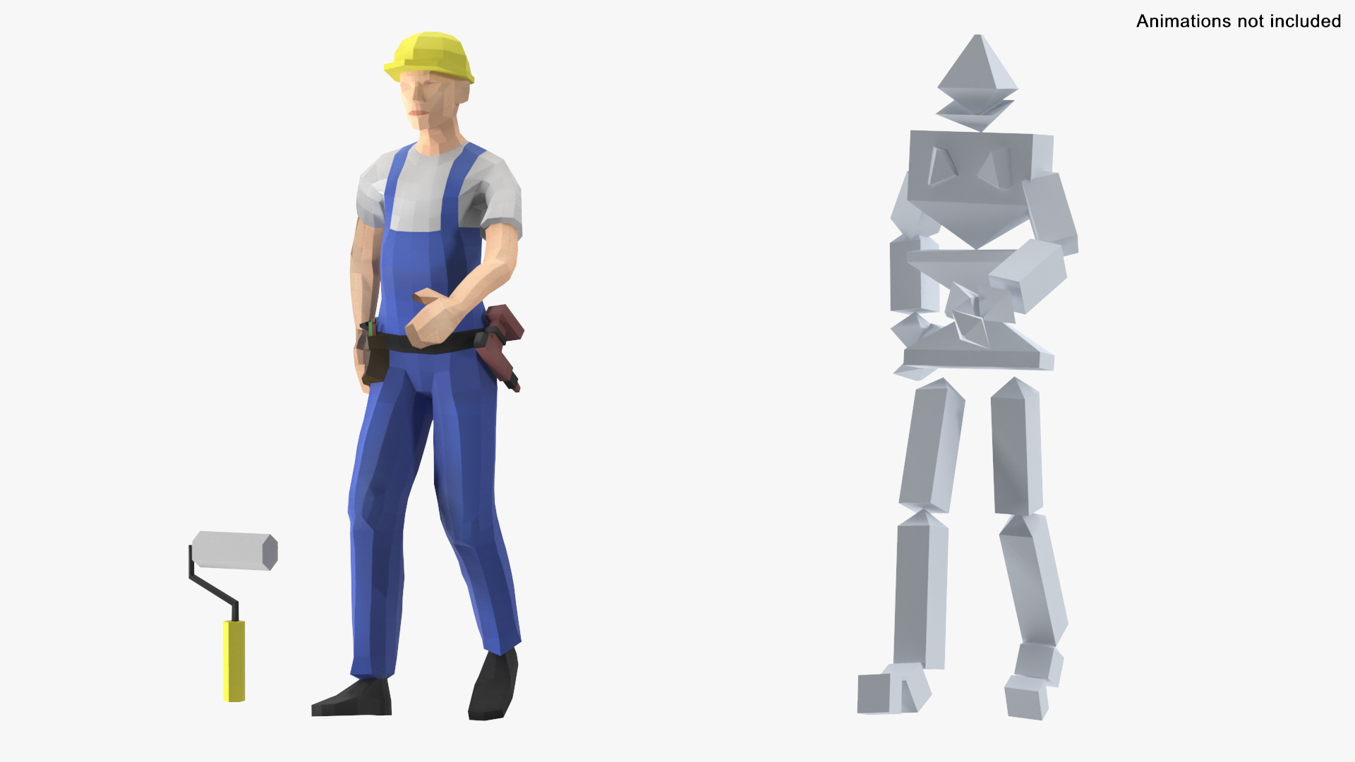 3D Construction Worker Low Poly Rigged Model - TurboSquid 2183579