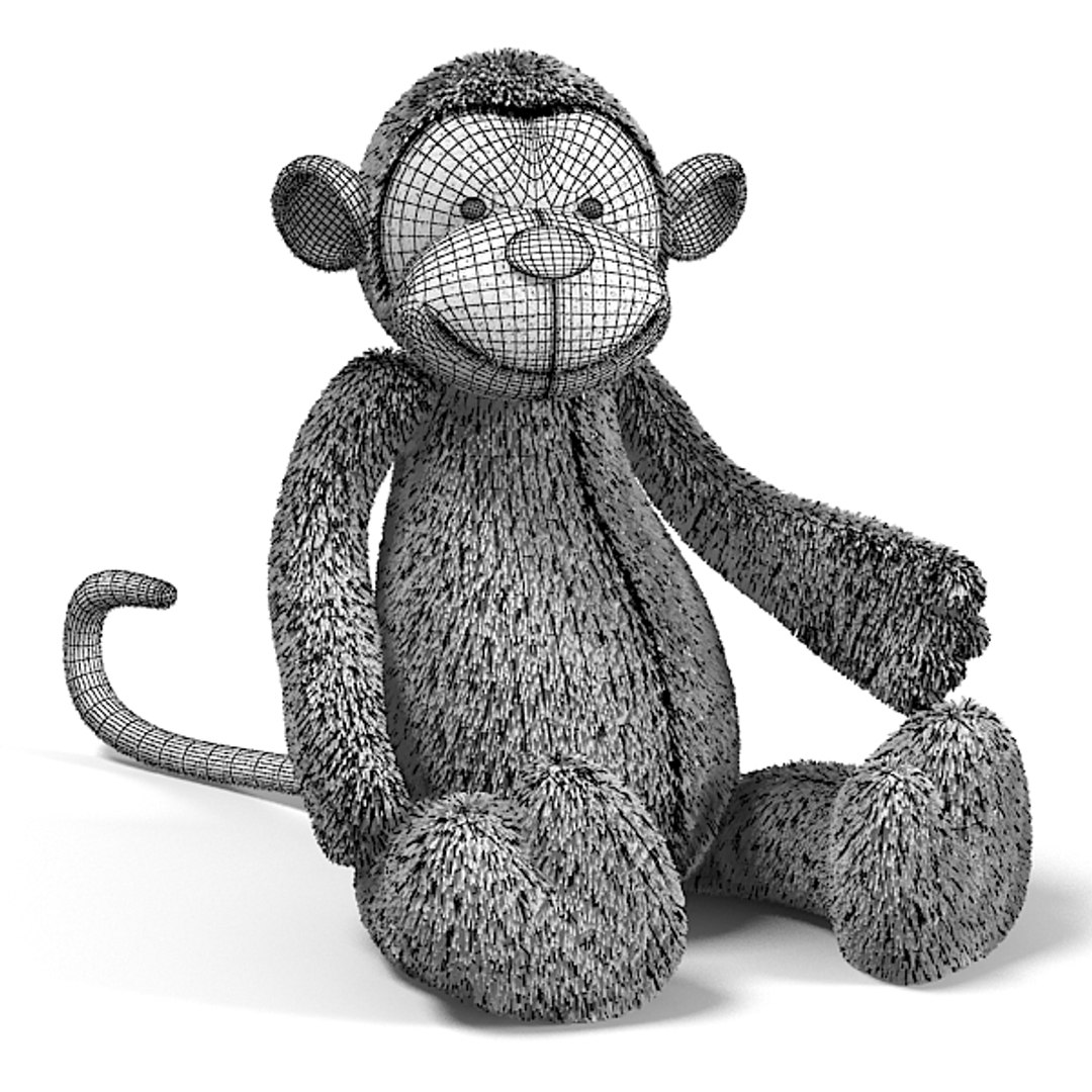 3d monkey toy kid model
