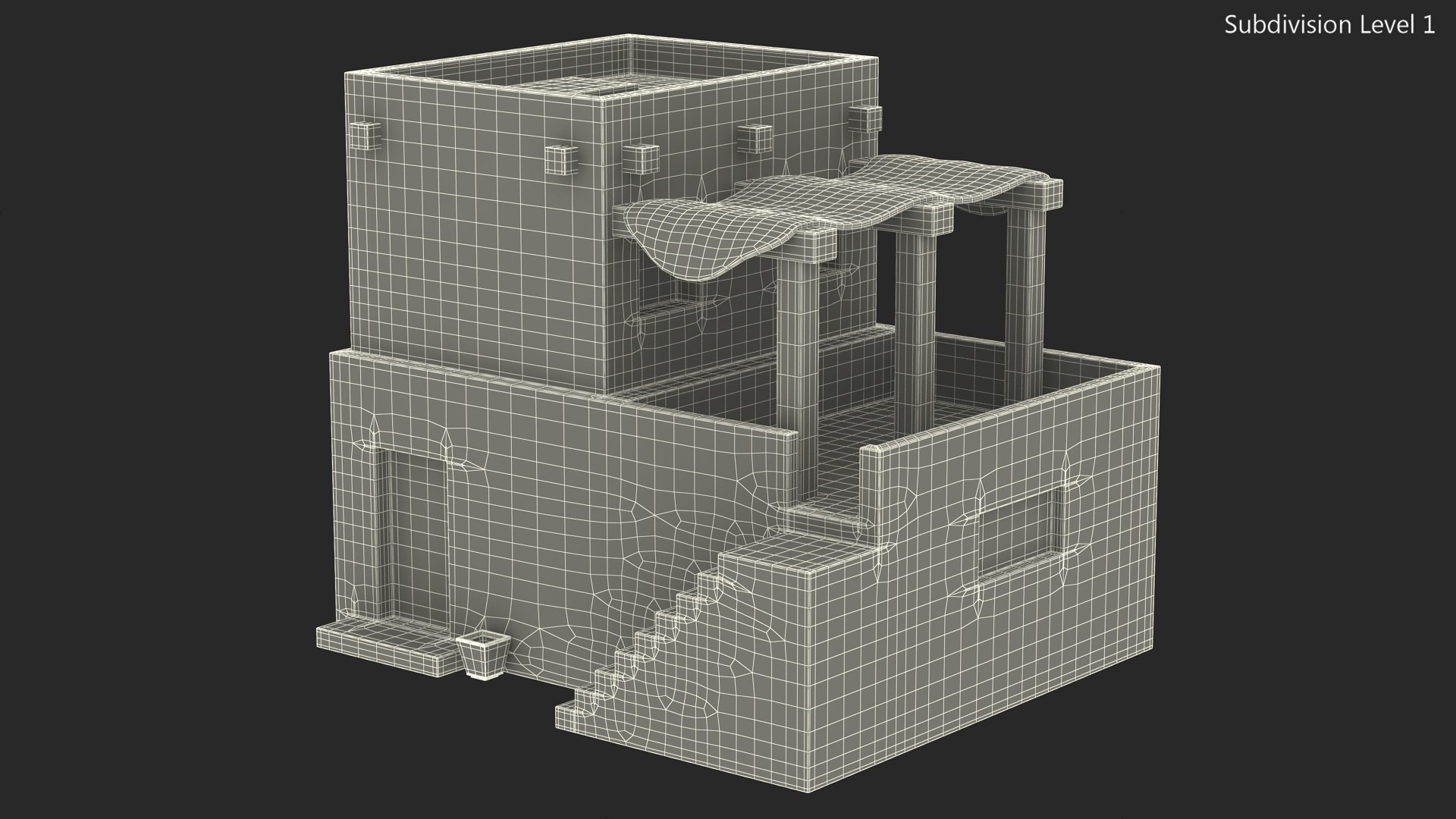 3D Stylized Arabian House Building With Terrace - TurboSquid 2203981