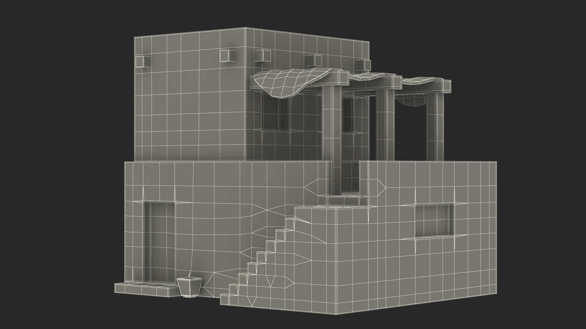 3D Stylized Arabian House Building With Terrace - TurboSquid 2203981