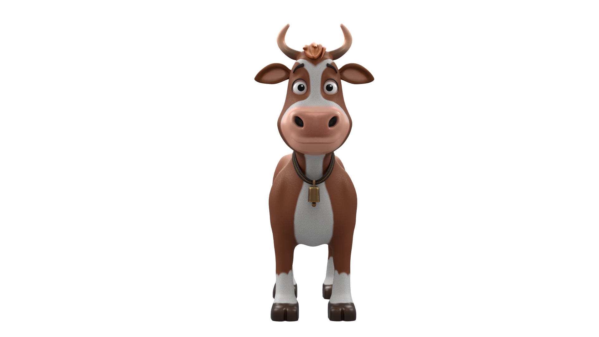 Brown Cow Rigged 3D Model - TurboSquid 2210651