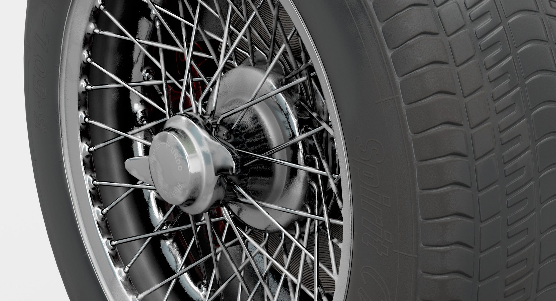 3D Retro Car Wheel Spokes - TurboSquid 1423932