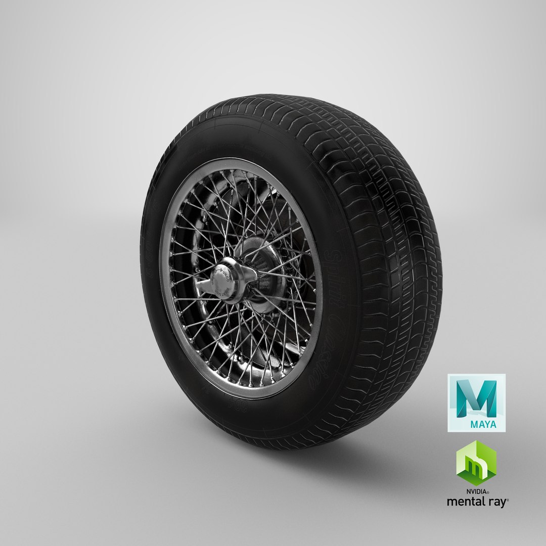 3D retro car wheel spokes - TurboSquid 1423932