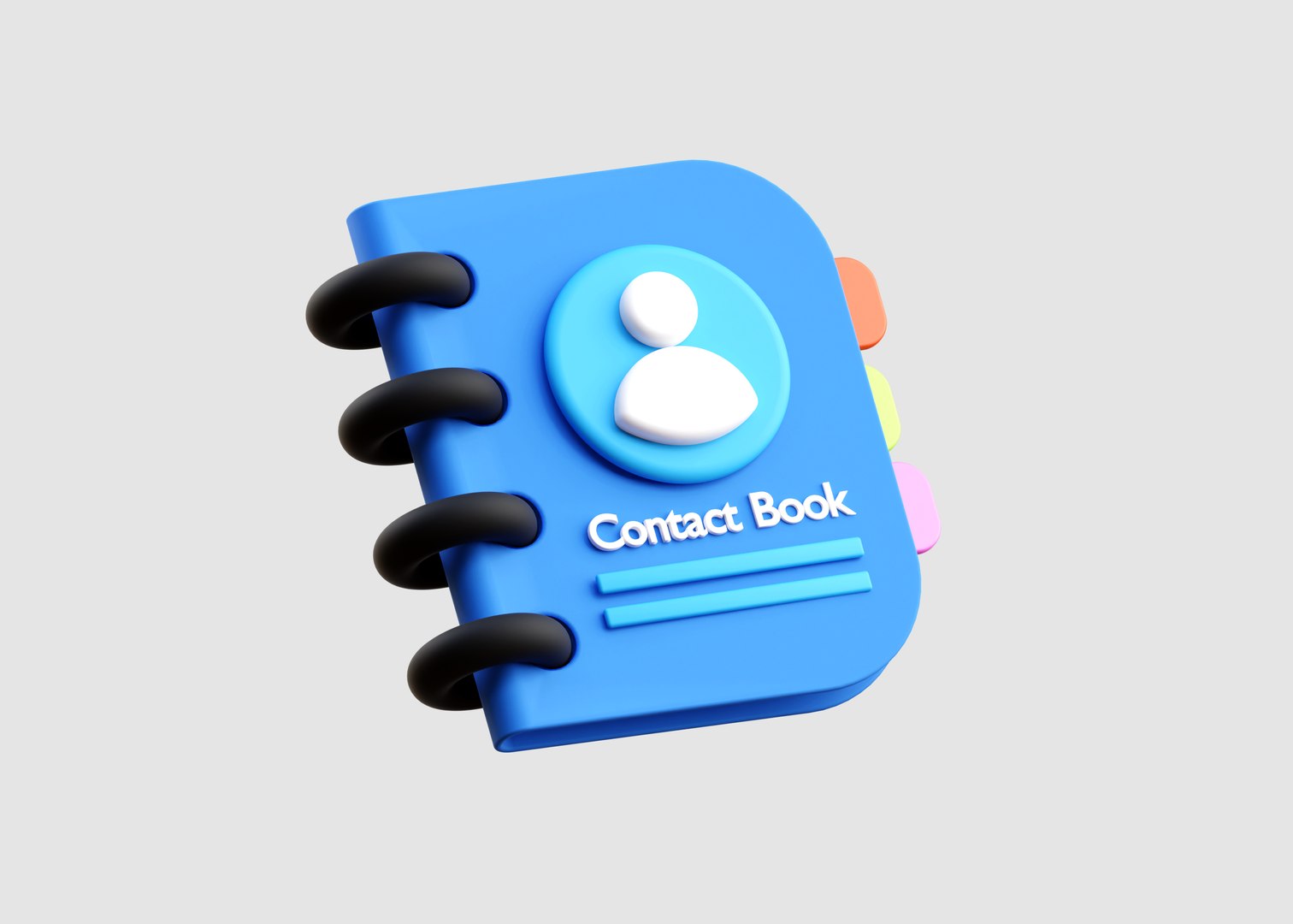 Contact Book 3D Illustration 3D Model - TurboSquid 2232018