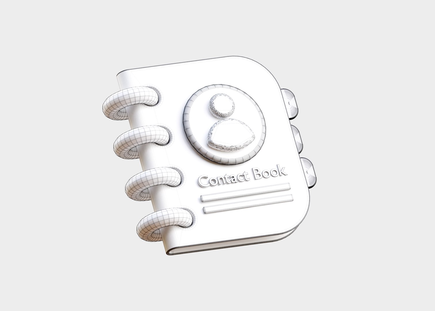 Contact Book 3D Illustration 3D Model - TurboSquid 2232018