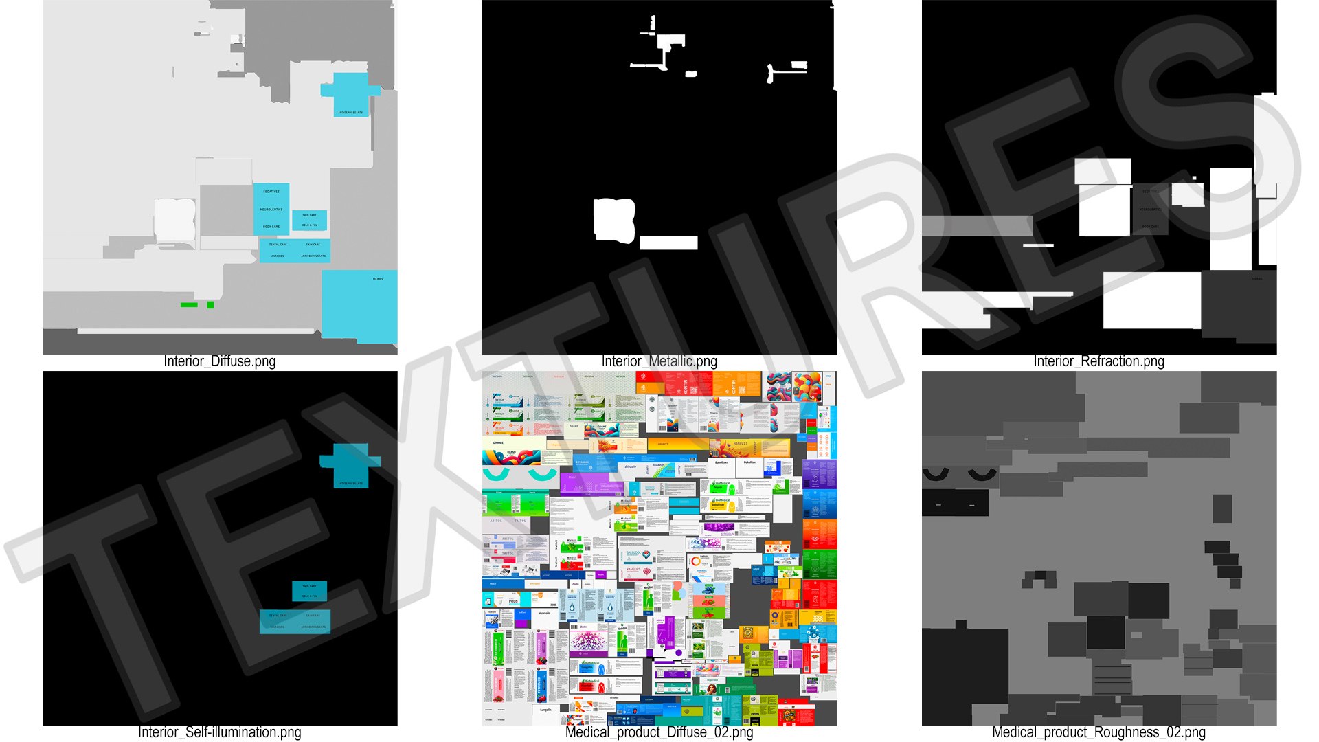 3D Model Pharmacy Shelf With Antacids - TurboSquid 2369066