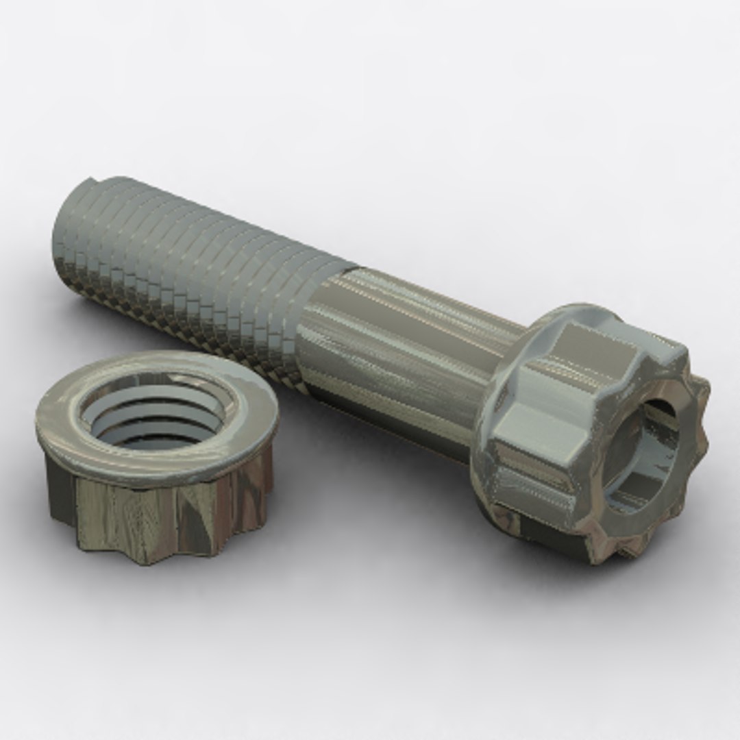 Nut Bolt 3d Model