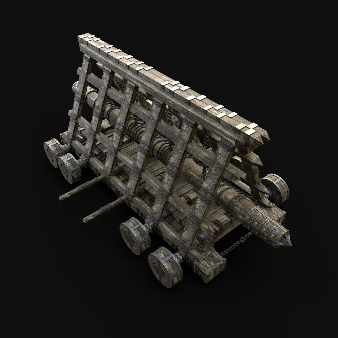 3D BATTERING RAM SIEGE ENGINE MEDIEVAL WAR MACHINE BATTLE - TurboSquid ...
