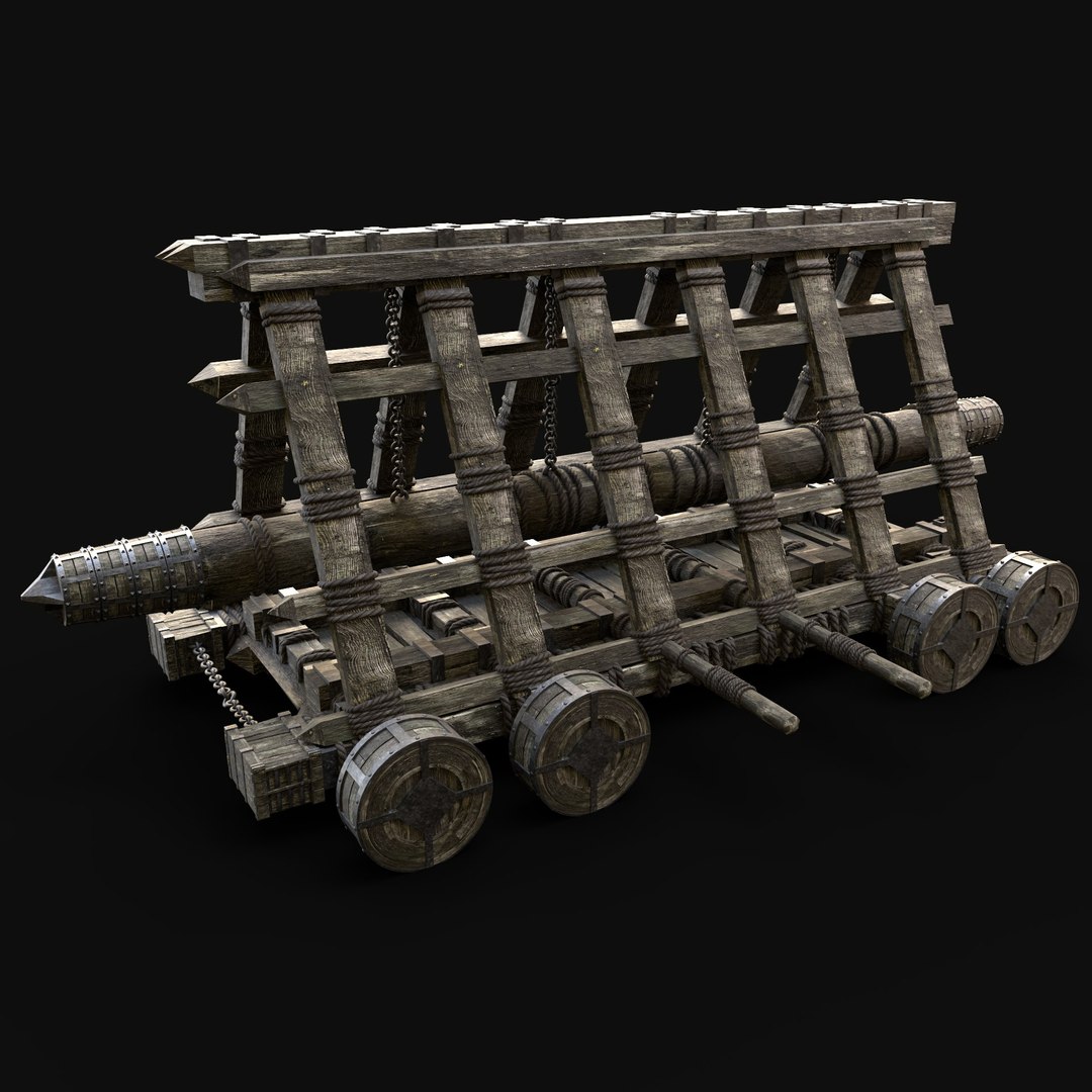 3D BATTERING RAM SIEGE ENGINE MEDIEVAL WAR MACHINE BATTLE - TurboSquid ...
