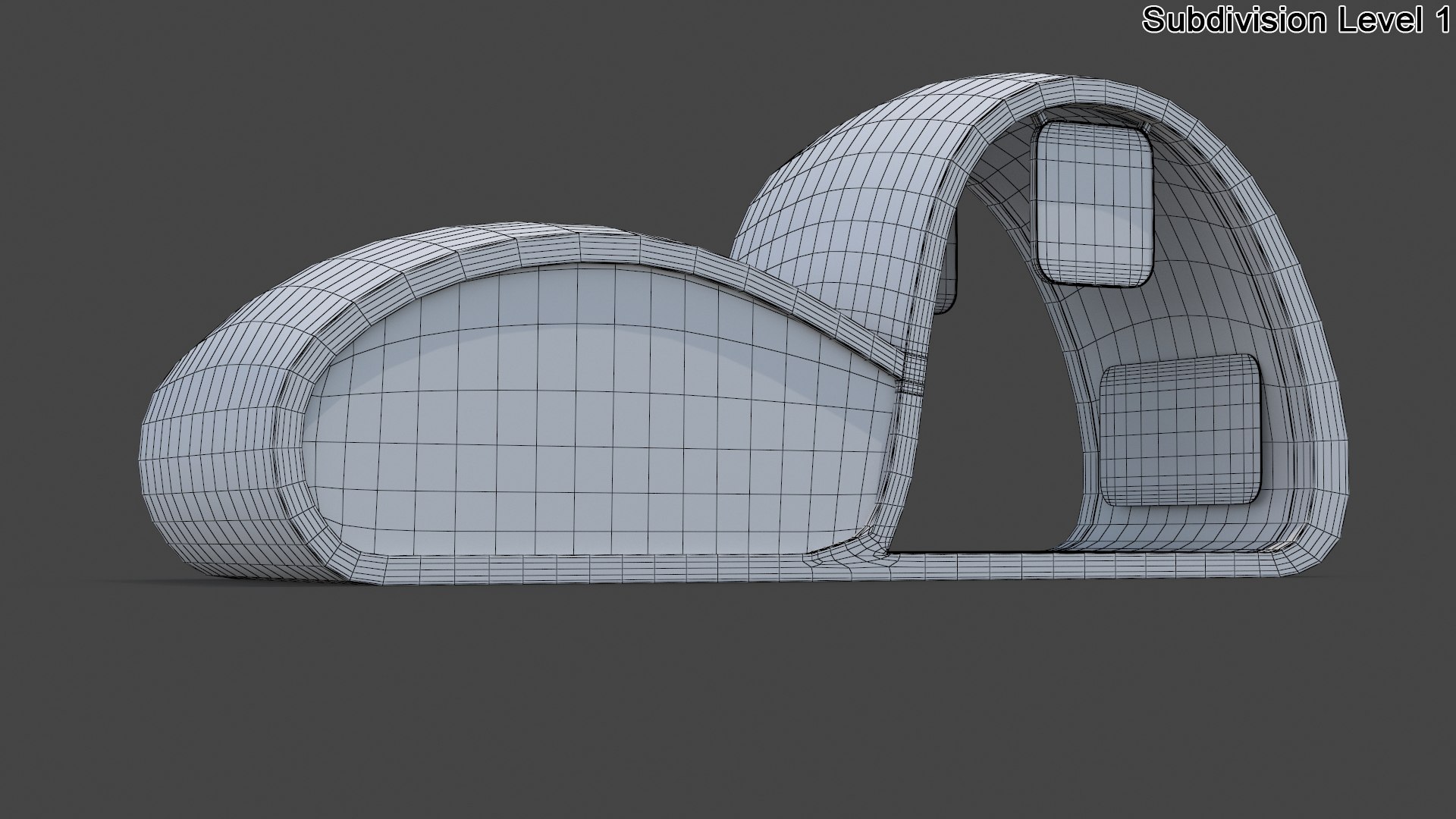 3D Sci-Fi Futuristic Bus Stop Model - TurboSquid 2070467
