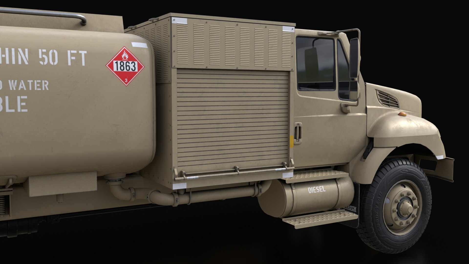 3D Model Kovatch R11-6000 Refueler Sand - TurboSquid 2049136