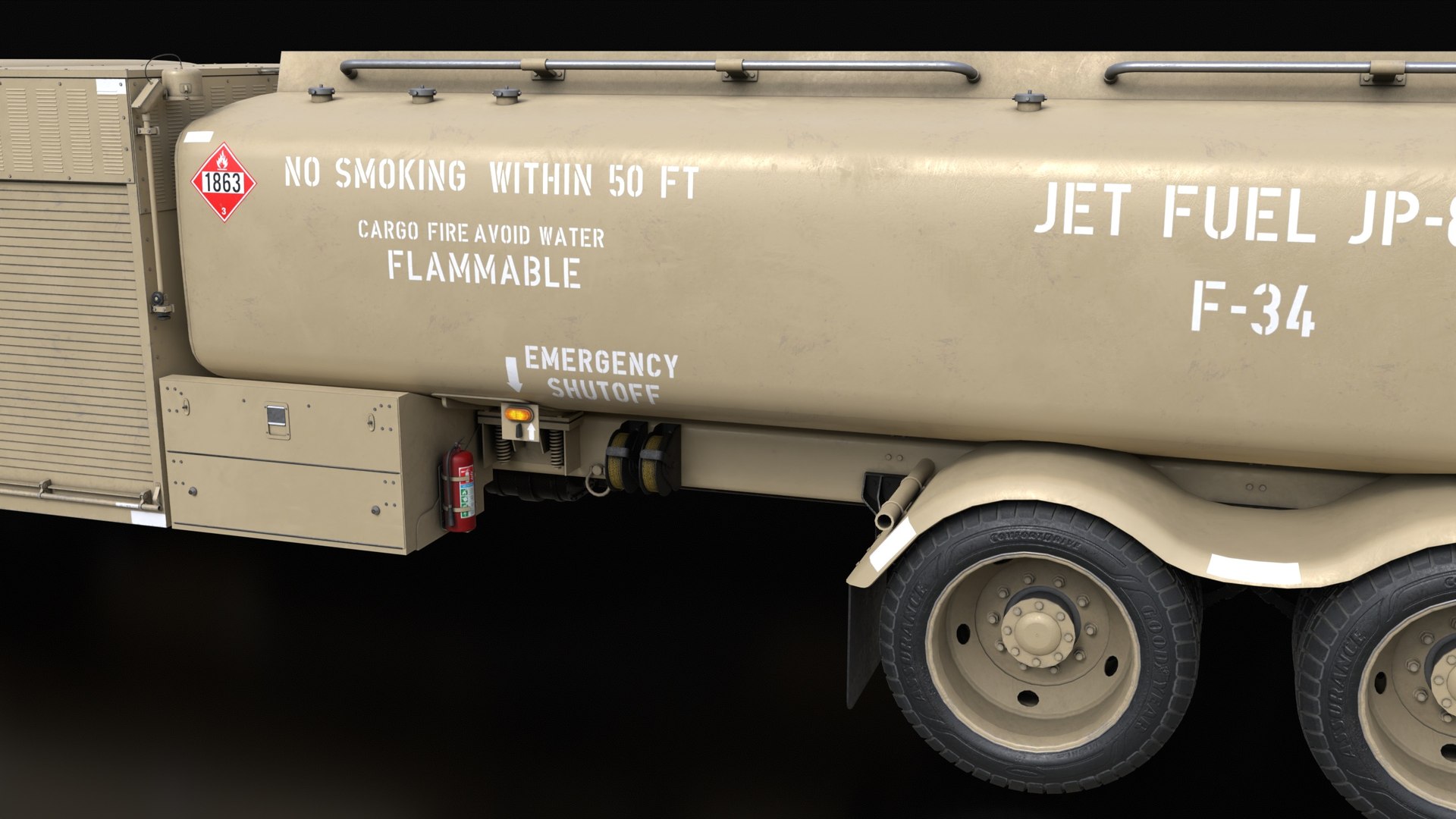 3D Model Kovatch R11-6000 Refueler Sand - TurboSquid 2049136