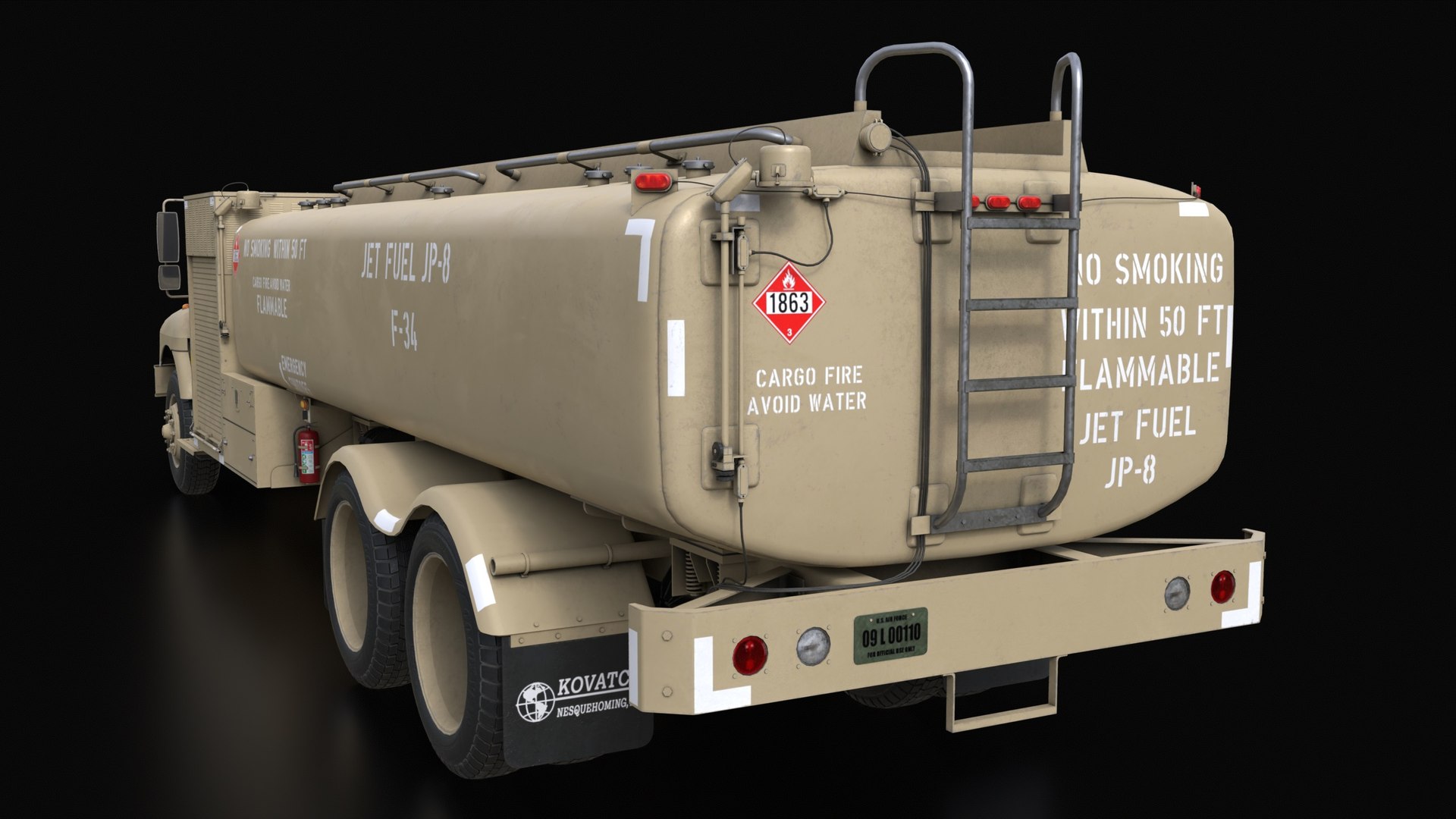 3D Model Kovatch R11-6000 Refueler Sand - TurboSquid 2049136