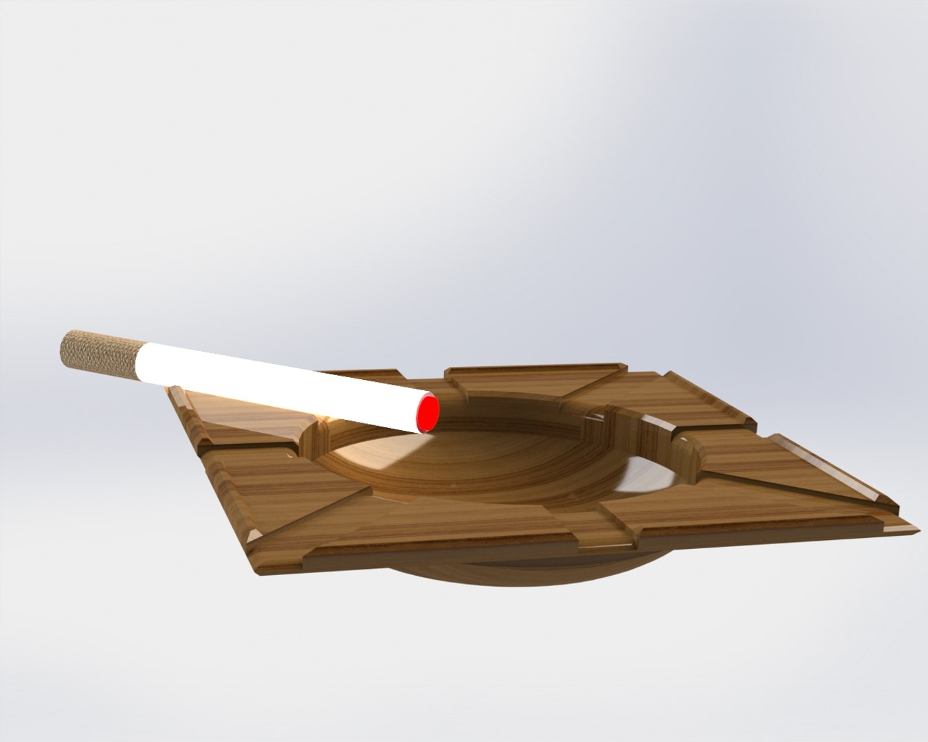 3d Solidworks Wooden Ashtray