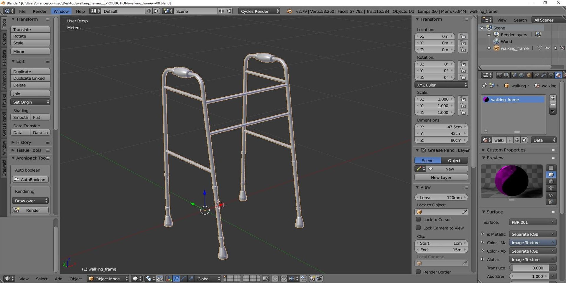 3D Model Walking Frame - TurboSquid 1396201