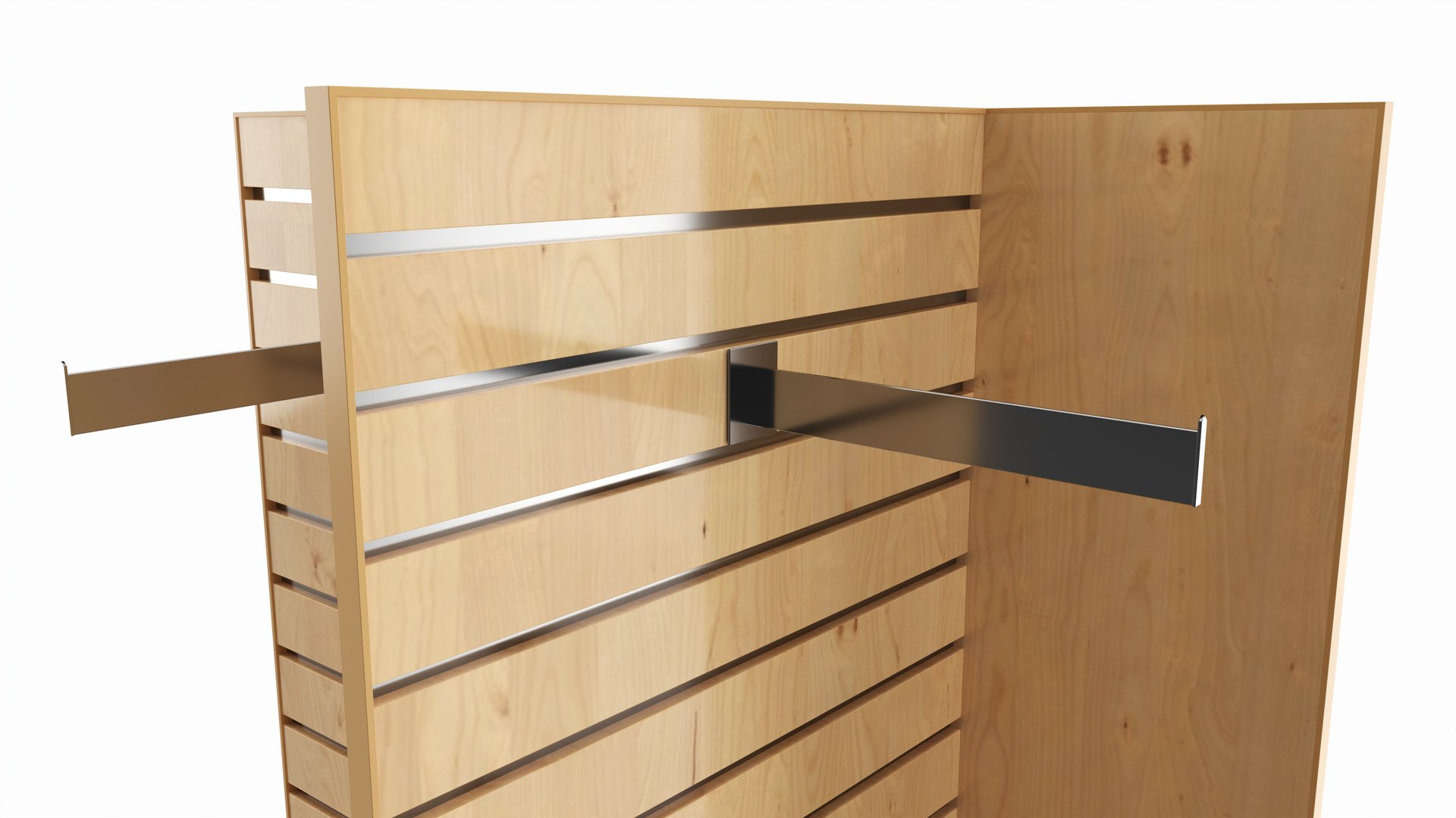 3D Store Slatwall 4-way Merchandiser - TurboSquid 2195467