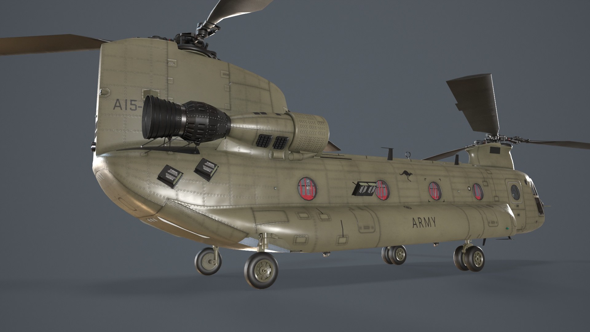 CH-47F Chinook Australian Army Static 3D Model - TurboSquid 2166644
