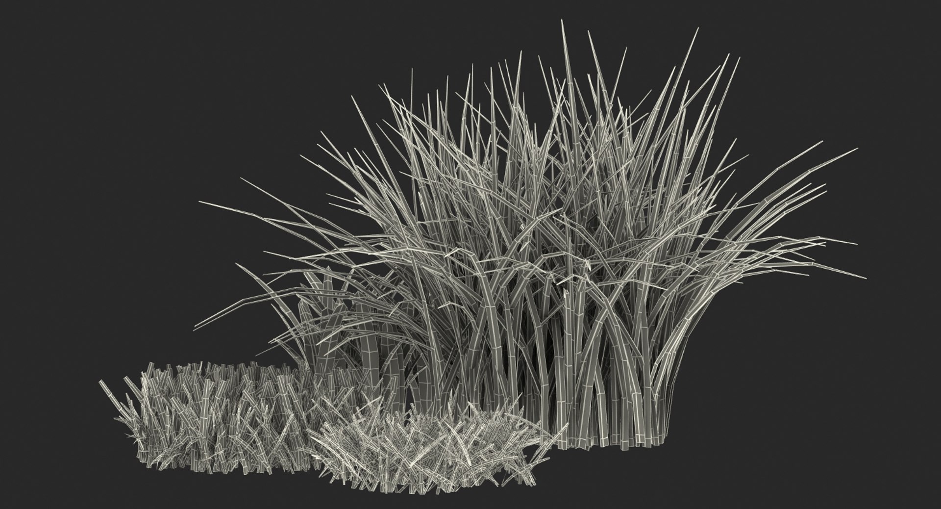 grass set field 3d model