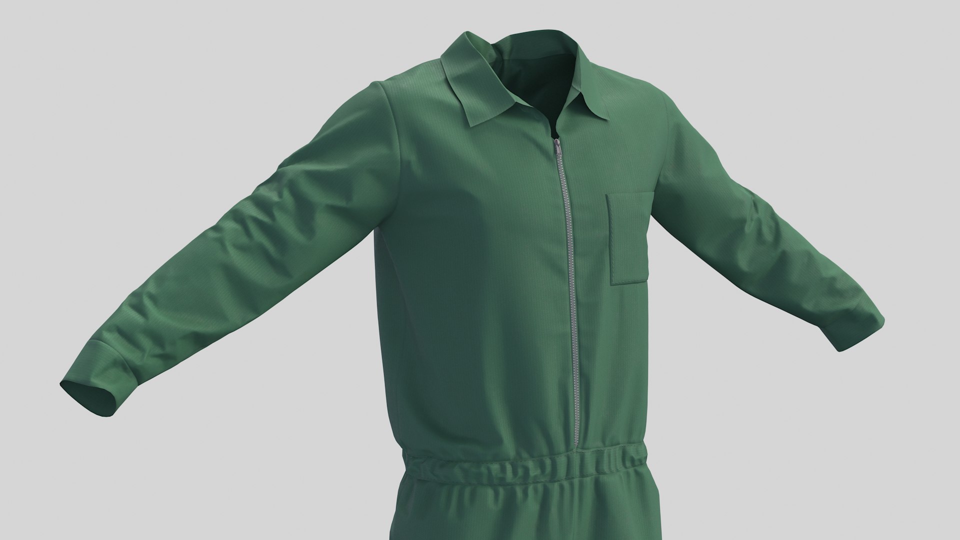 3D Model Green Prison Overalls - TurboSquid 2045142