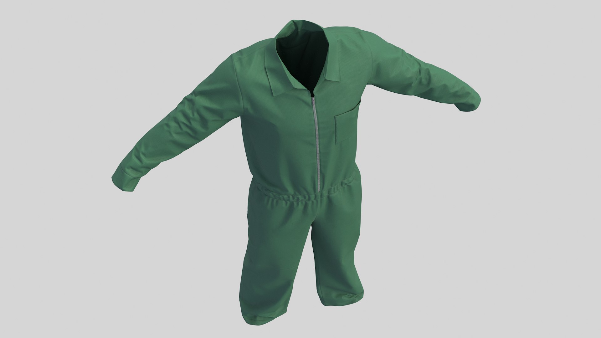3D Model Green Prison Overalls - TurboSquid 2045142