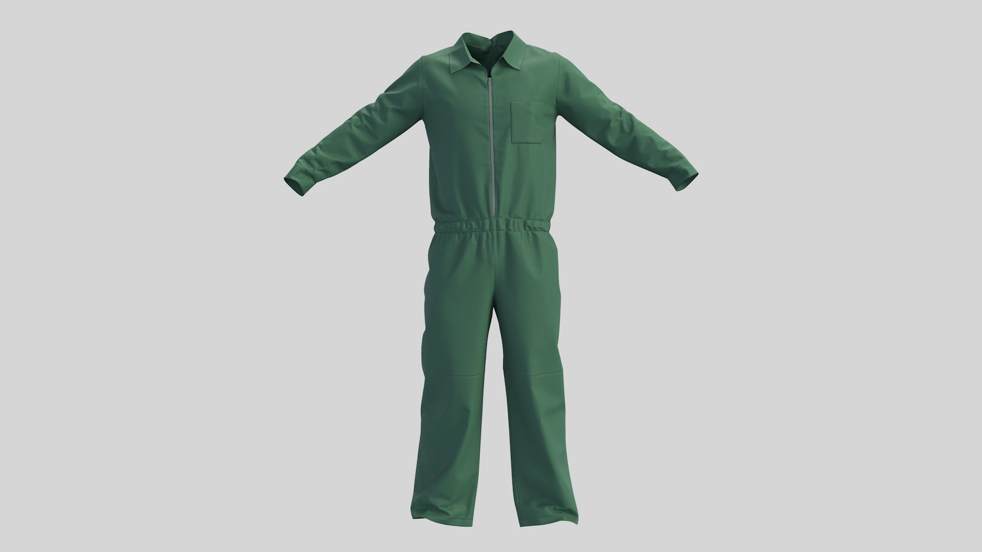 3D Model Green Prison Overalls - TurboSquid 2045142
