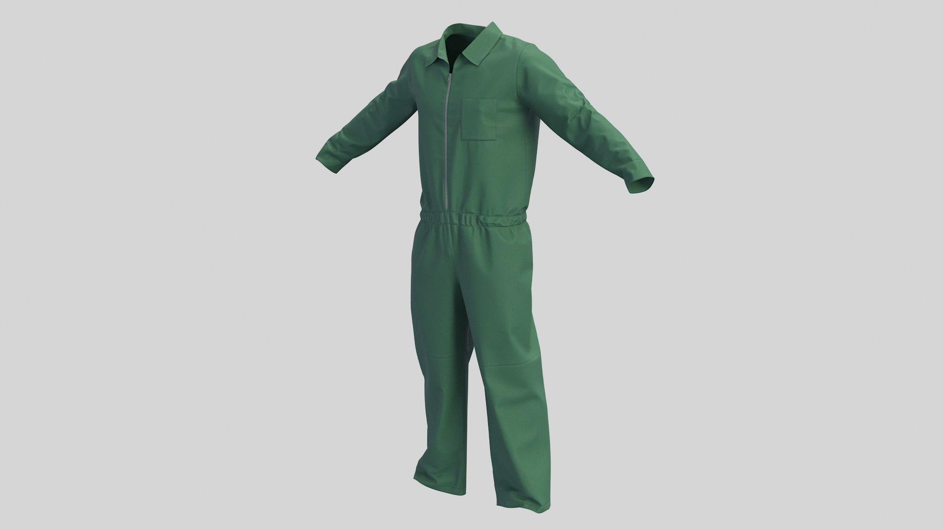 3D Model Green Prison Overalls - TurboSquid 2045142