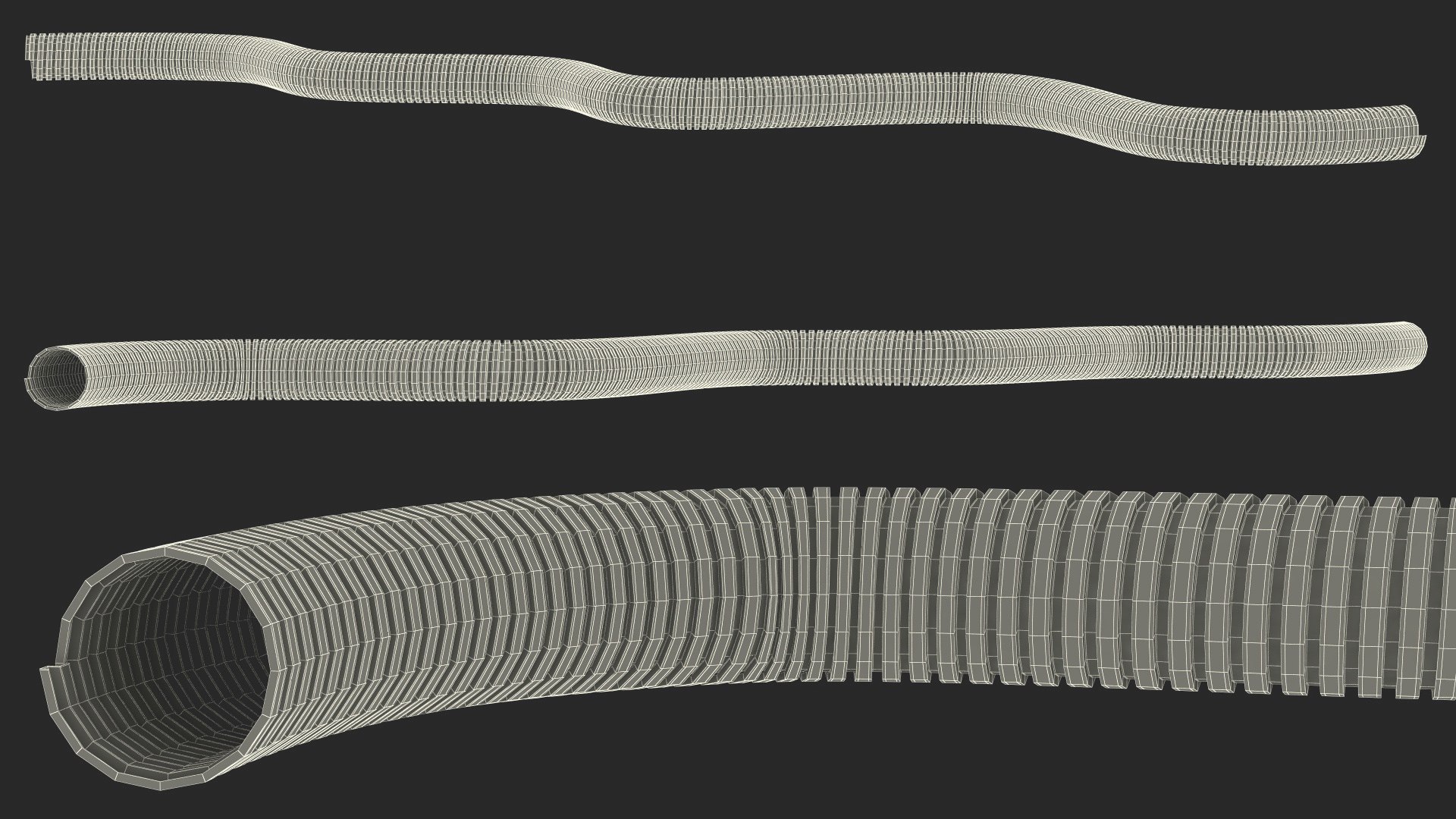 Galvanized Steel Flexible Conduit Rigged 3D - TurboSquid 2135177