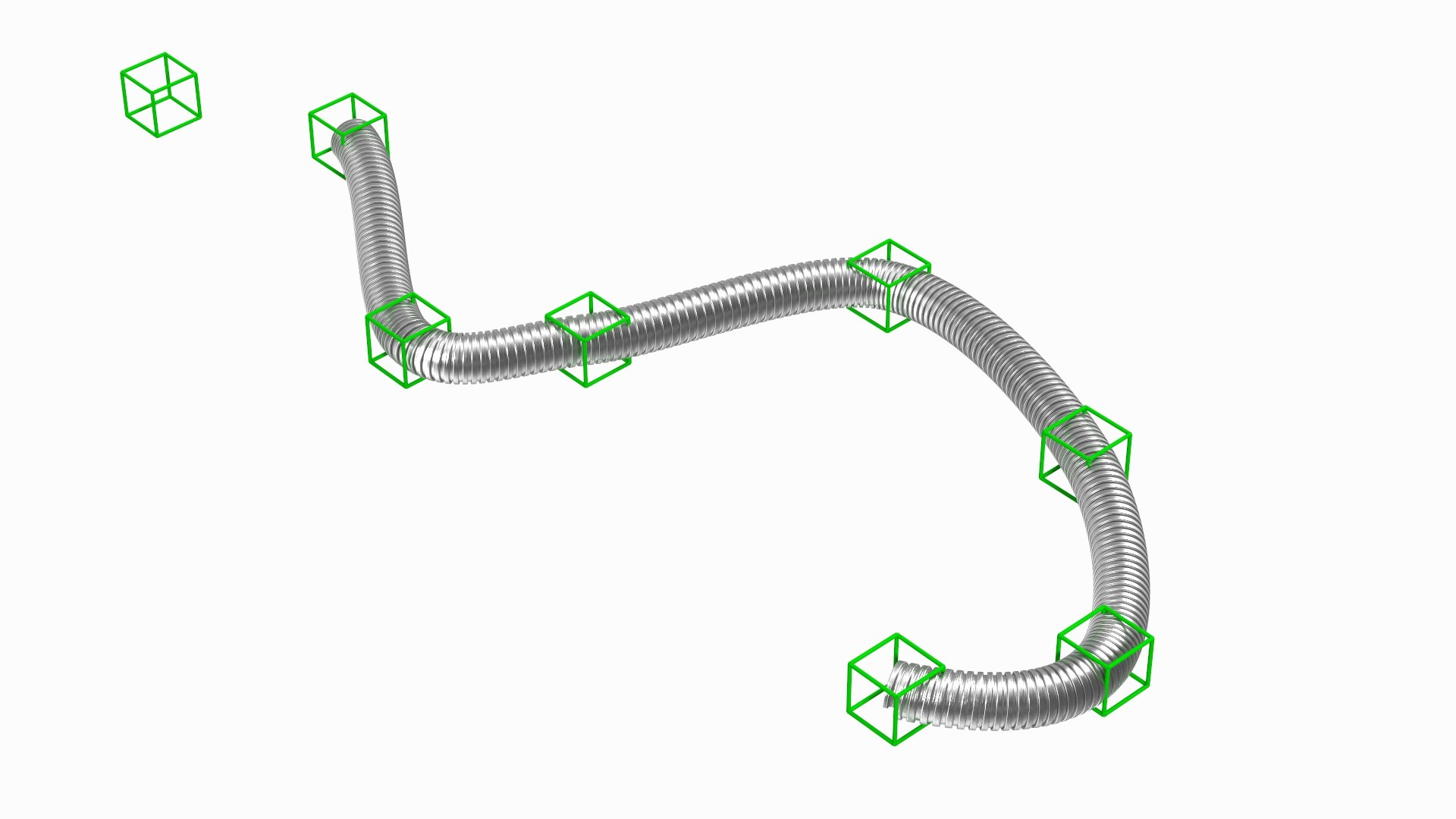 Galvanized Steel Flexible Conduit Rigged 3D - TurboSquid 2135177