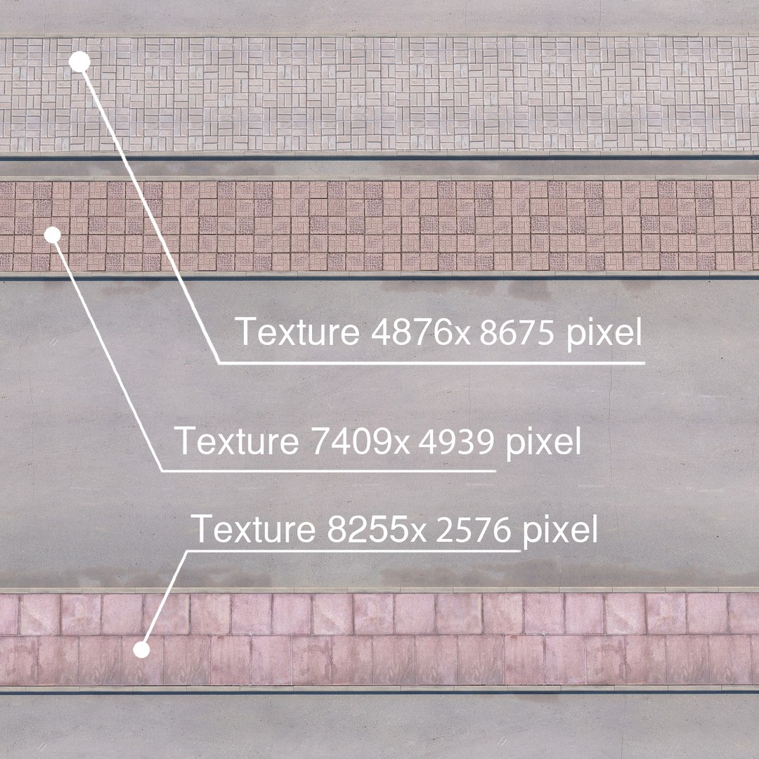 Walkway Paving Road 3D Model - TurboSquid 1237642