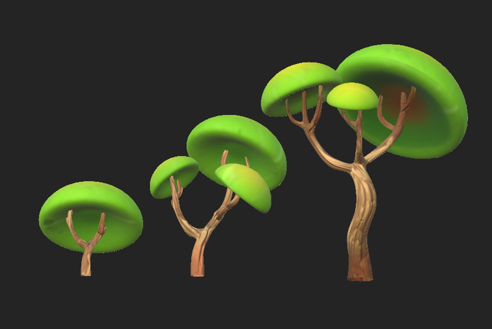 3D Model Cartoon Trees Collection - TurboSquid 2214905