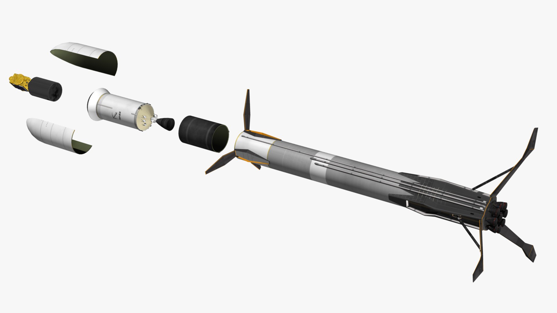 Generic reusable rocket 3D model - TurboSquid 1921762