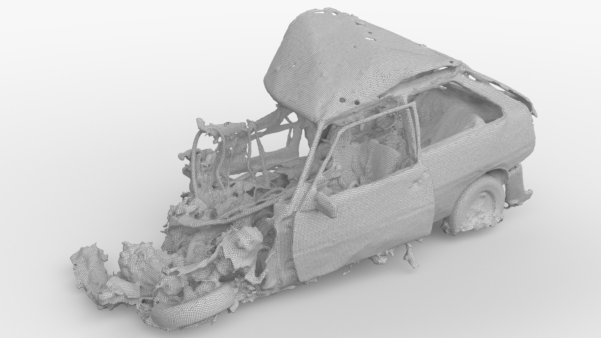 3D Burned Car Wreck 20 - TurboSquid 2149170