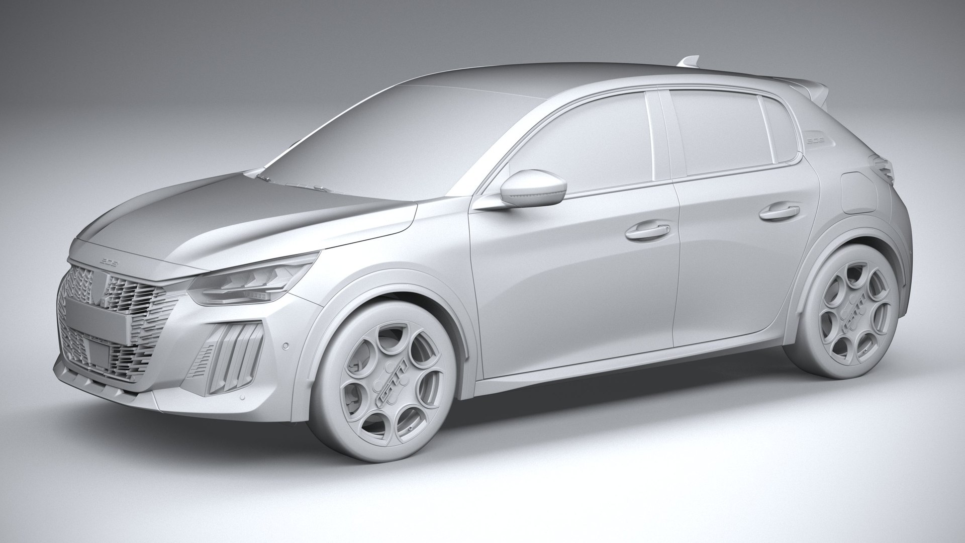 3D Peugeot E-208 GTI 2026 Model - TurboSquid 2424550