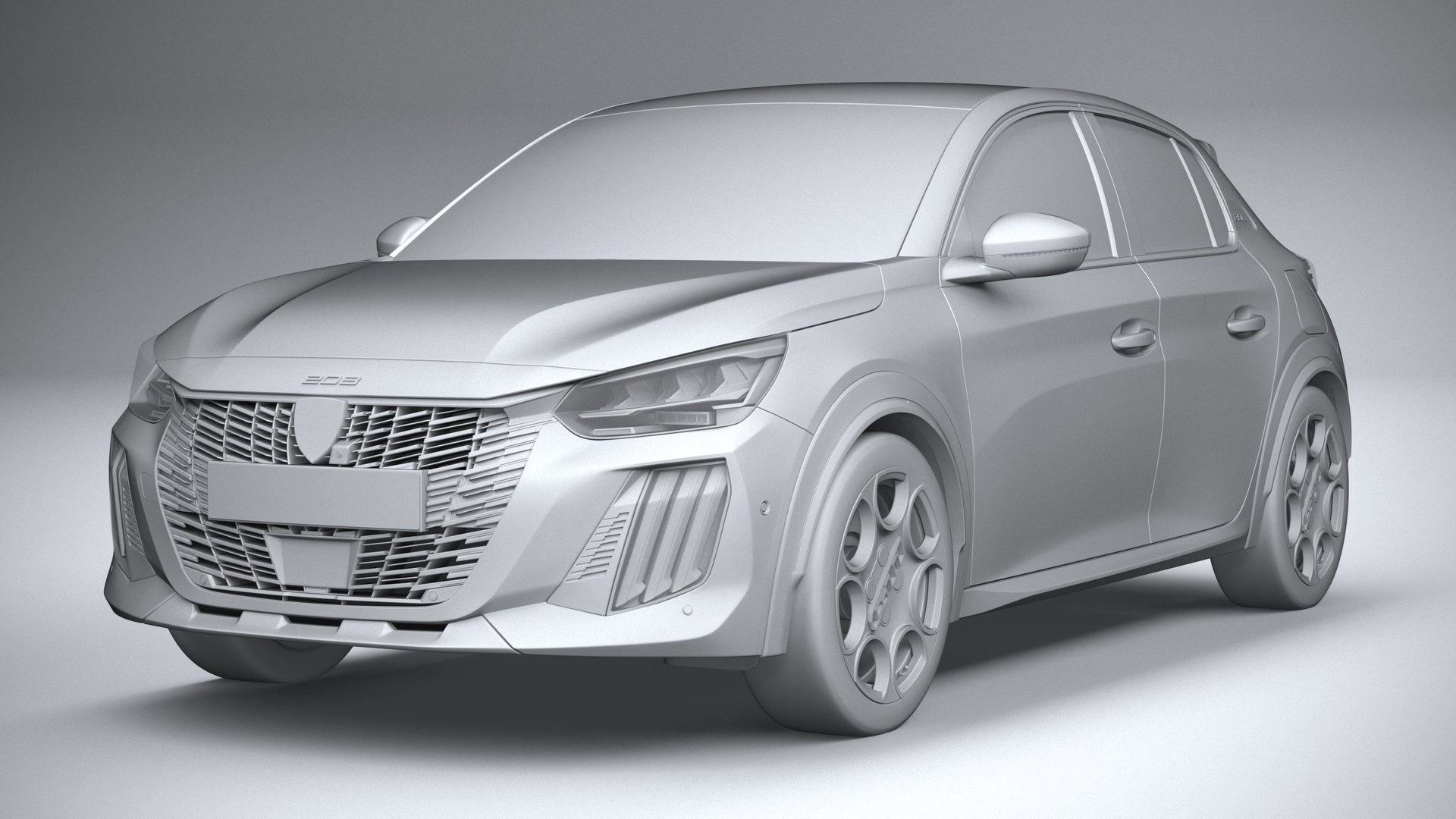 3D Peugeot E-208 GTI 2026 Model - TurboSquid 2424550