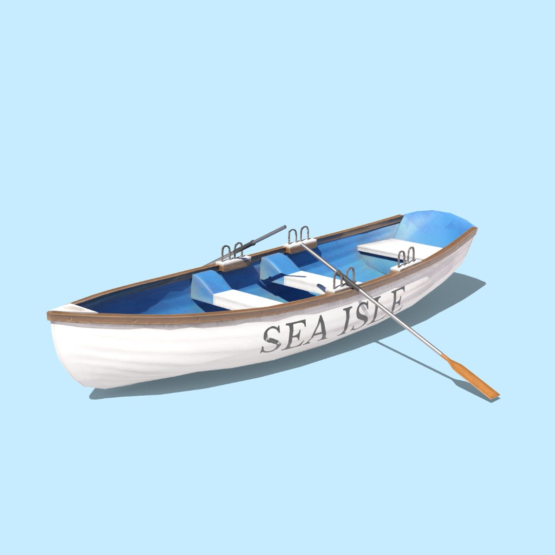 3D Low-poly Boat Oars Model - TurboSquid 1617182