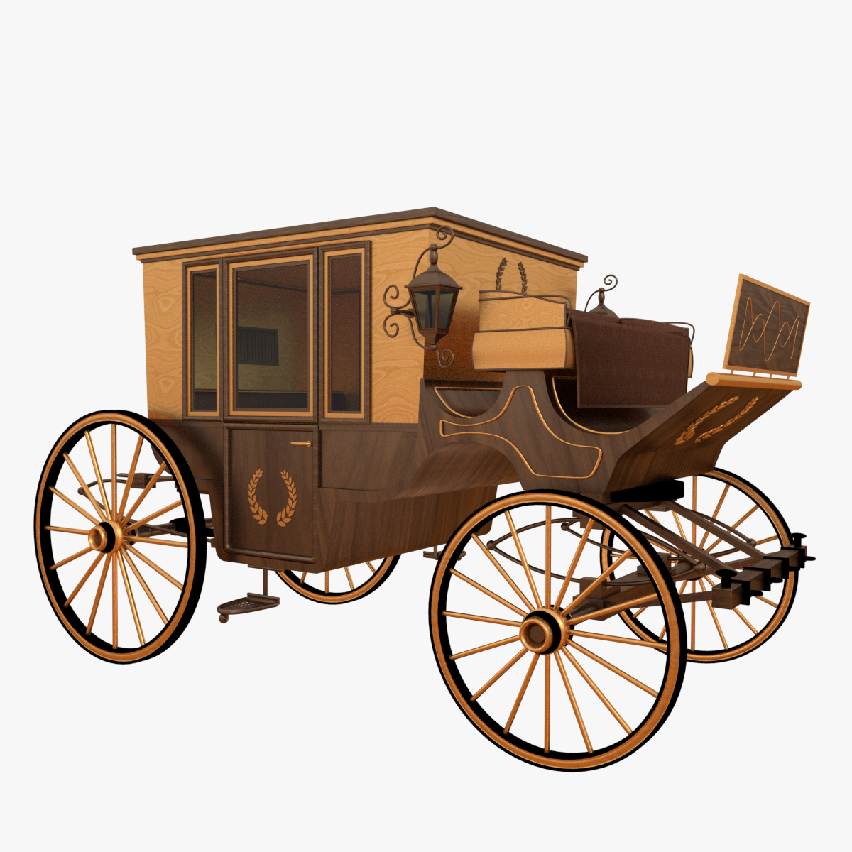 Western carriage 3D model - TurboSquid 1222316
